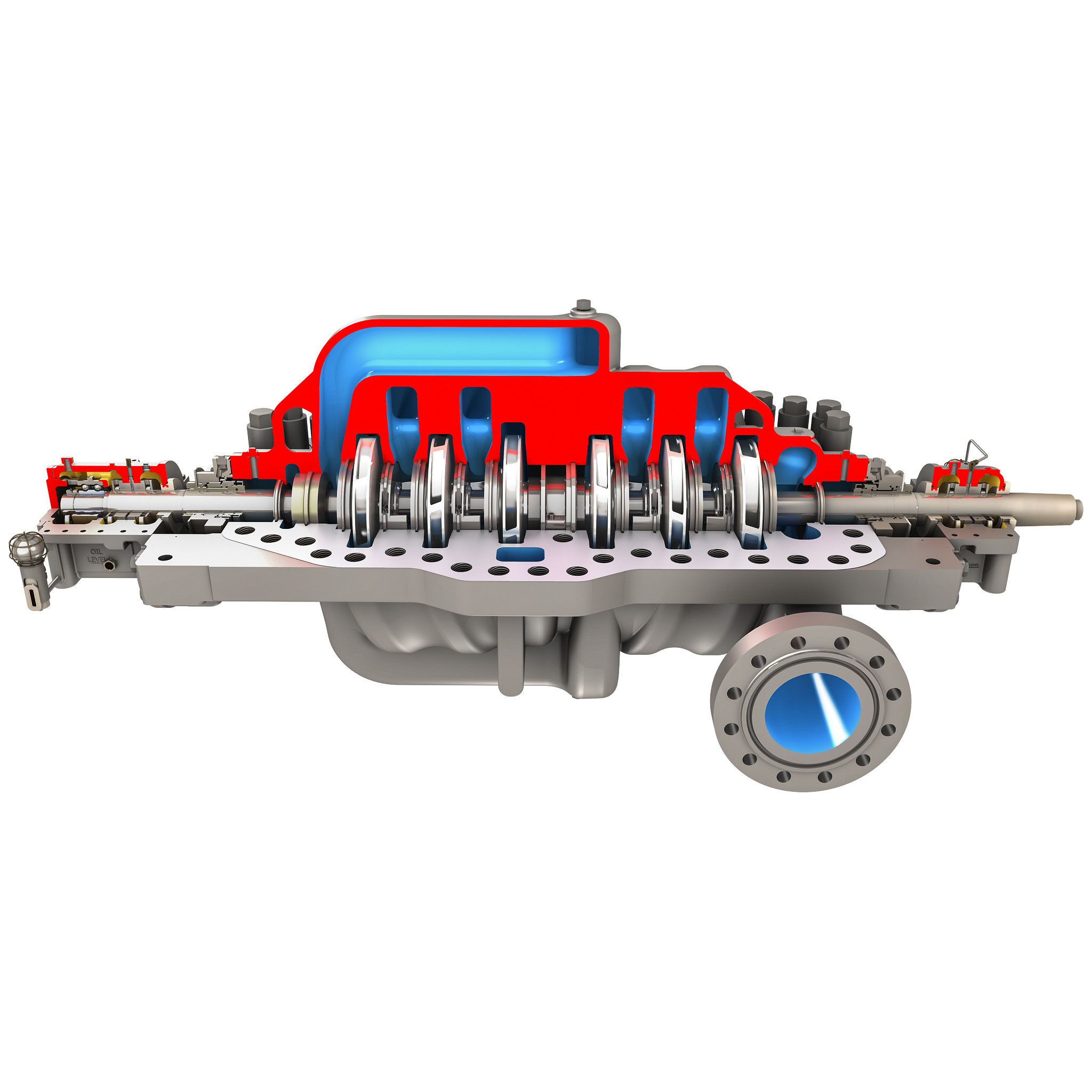 Industrial Flowserve Dmx Between Bearings Pump Axially Split Multistage ...